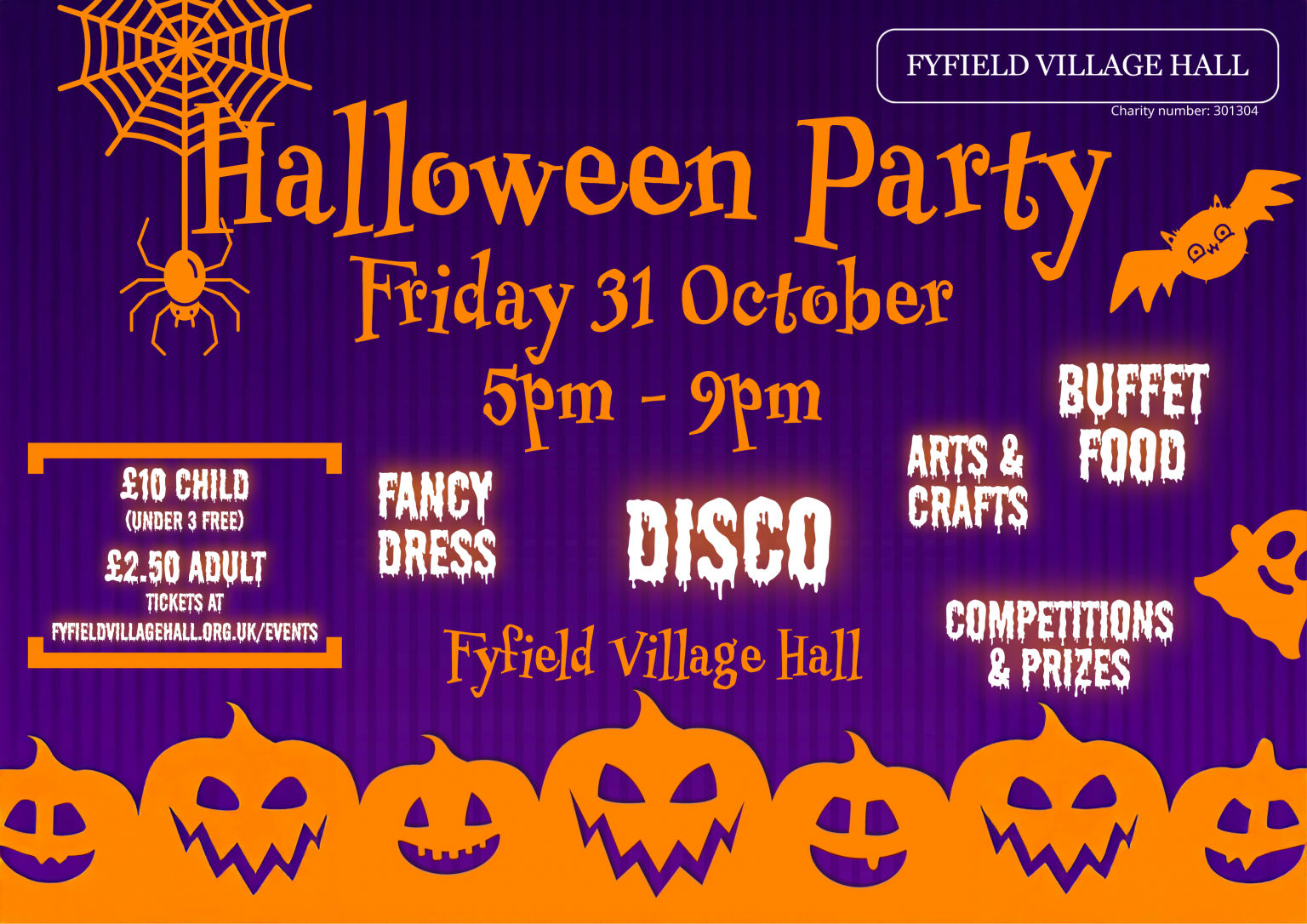 Halloween Party! – FYFIELD VILLAGE HALL